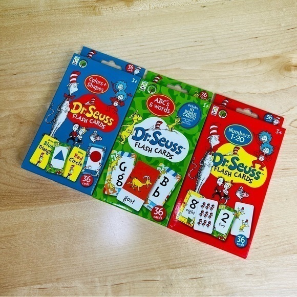 Dr. Seuss | Toys | Dr Seuss Flash Cards Numbersletterscolors And Shapes ...